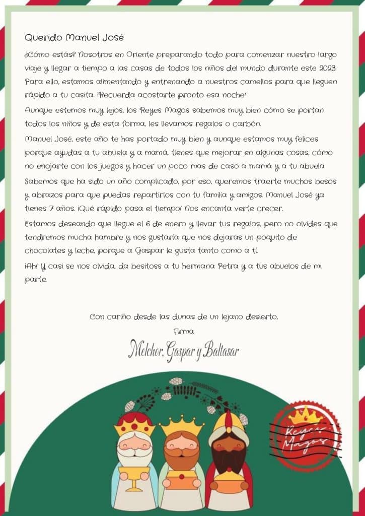 Carta Reyes Magos