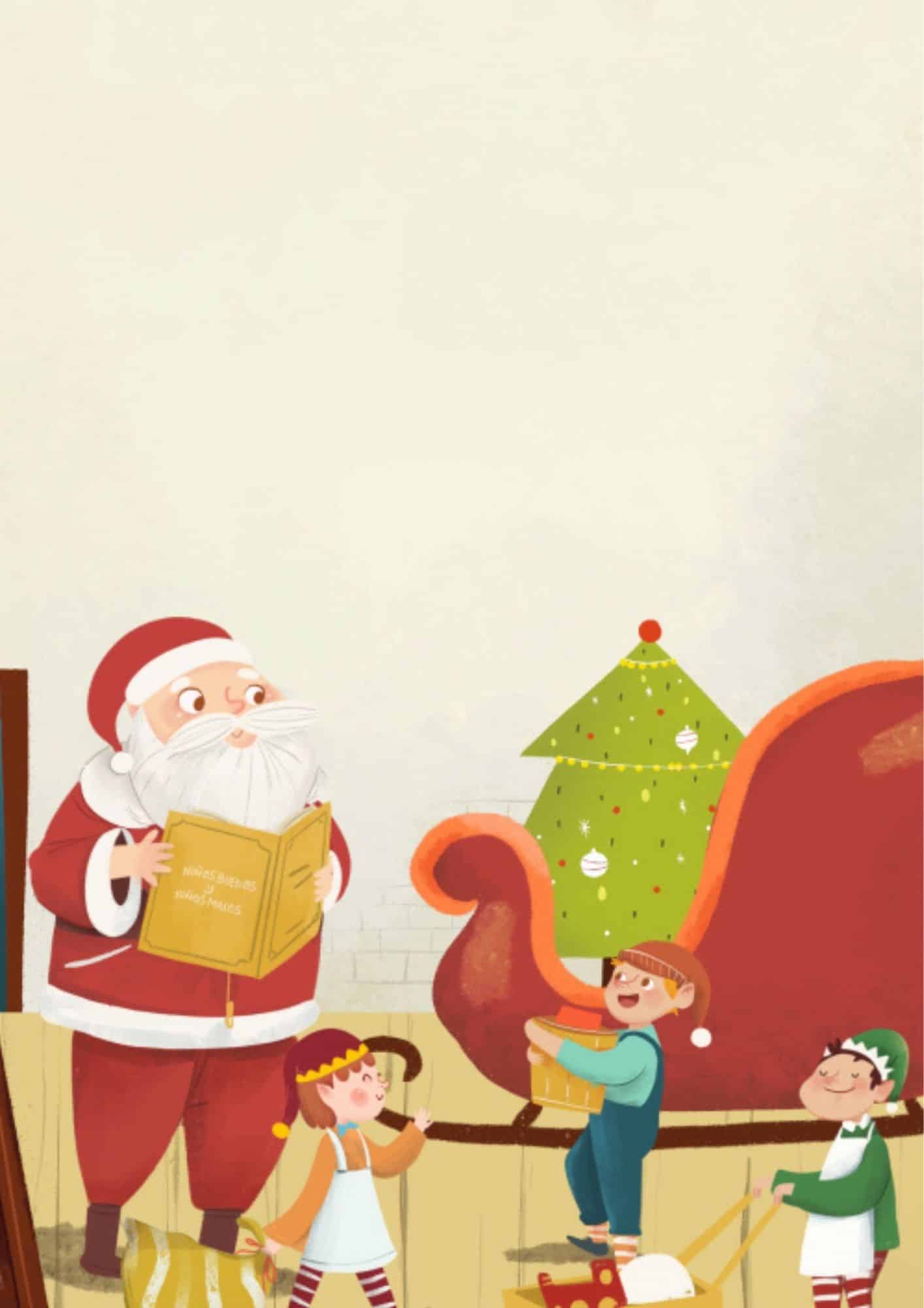 Carta Personalizada para imprimir de Papá Noel o Santa Claus